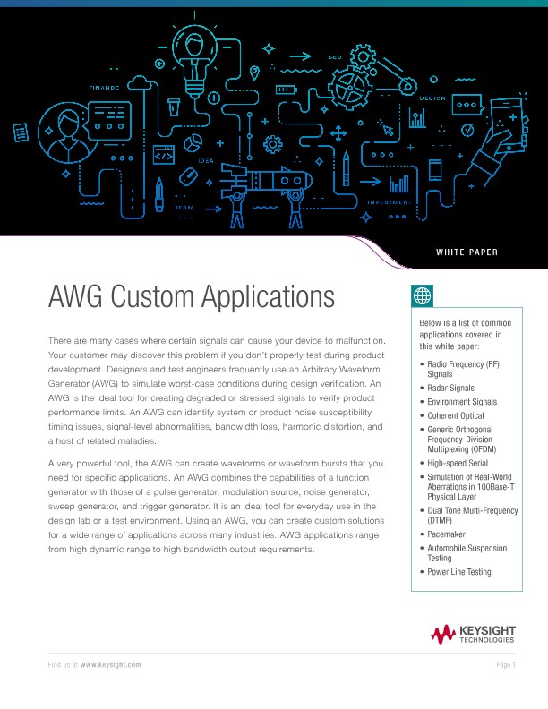AWG Custom Applications PDF Asset Page | Keysight